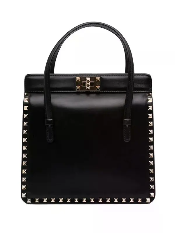 Valentino Garavani 2000-2017 Leather Rockstud Handbag - Black