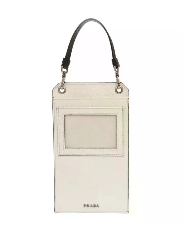 Prada 2000-2026 Saffiano Patch Phone Holder Satchel