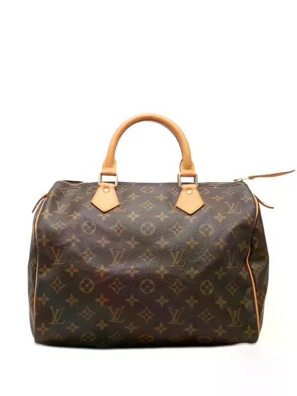 LOUIS VUITTON Monogram Speedy 30 Boston Bag - Brown