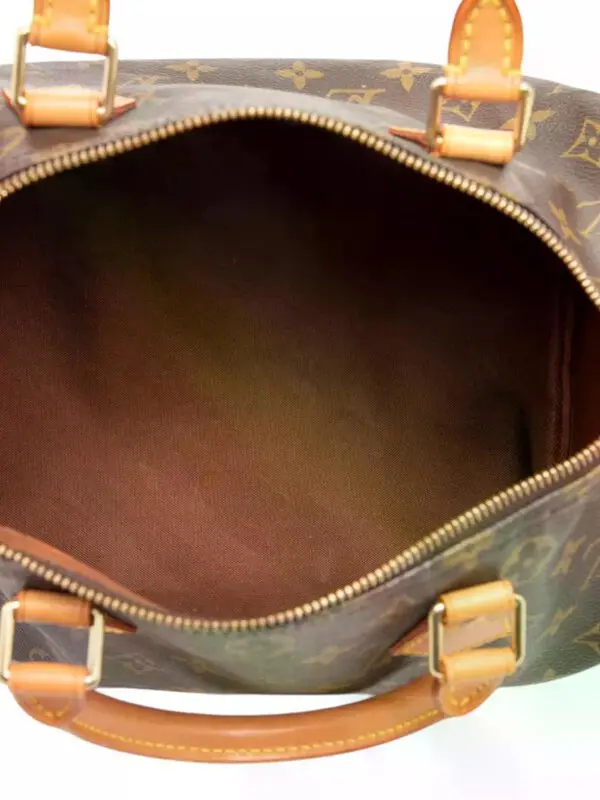 LOUIS VUITTON Monogram Speedy 30 Boston Bag - Brown