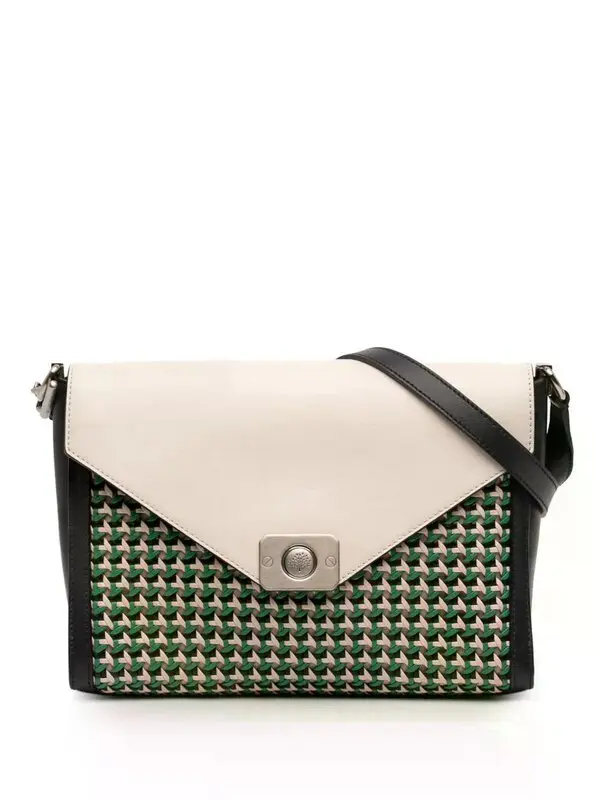 Mulberry 2000-2026 Multicolor Leather Delphie Duo Flap Crossbody Bag - White