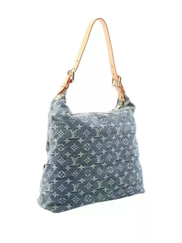LOUIS VUITTON Monogram Denim Baggy Gm Shoulder Bag - Blue