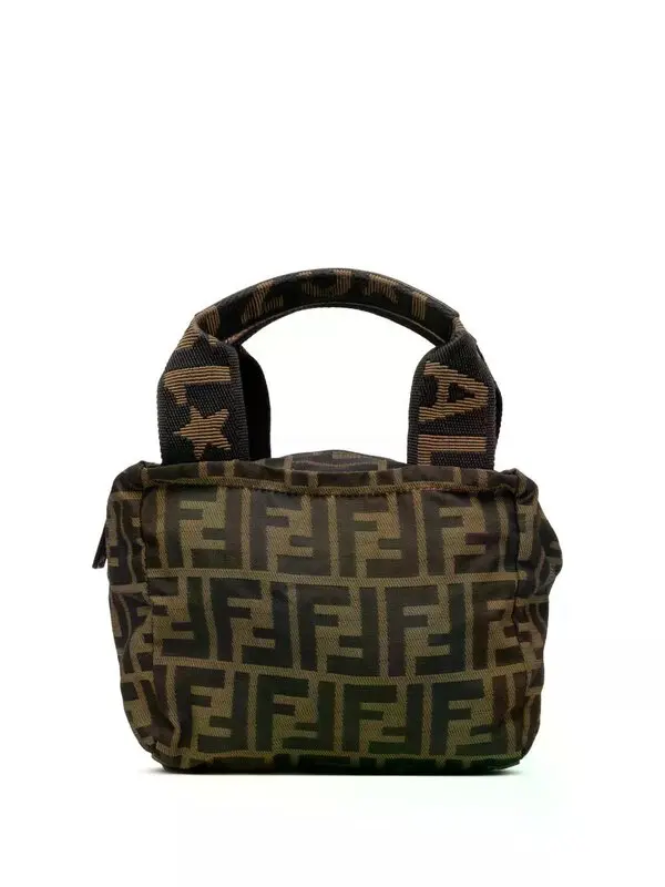 Fendi 1990-2010 Mini Zucca Canvas Handbag - Brown