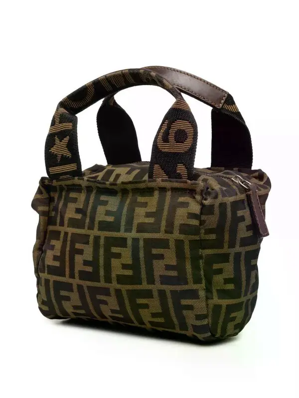 Fendi 1990-2010 Mini Zucca Canvas Handbag - Brown