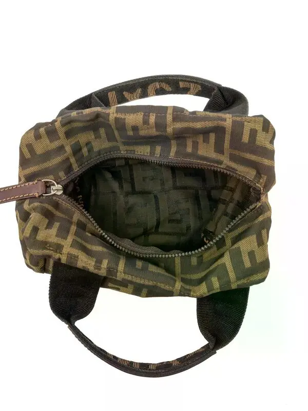 Fendi 1990-2010 Mini Zucca Canvas Handbag - Brown