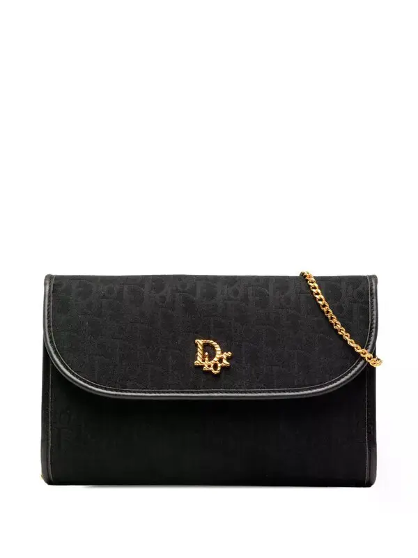 Dior 20th Century Diorissimo Trotter Canvas Chain Crossbody Bag - Black