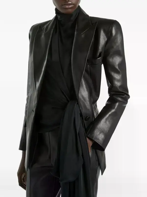 Balmain Structured-shoulder Lambskin Jacket