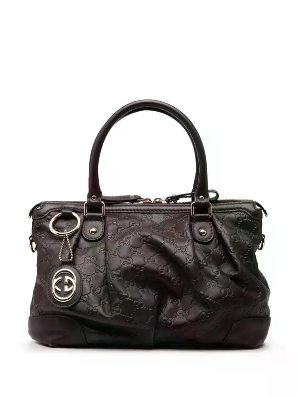 Gucci 2000-2015 Guccissima Sukey Satchel - Brown