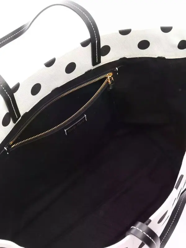 Miu Miu Printed Canvas Tote Bag