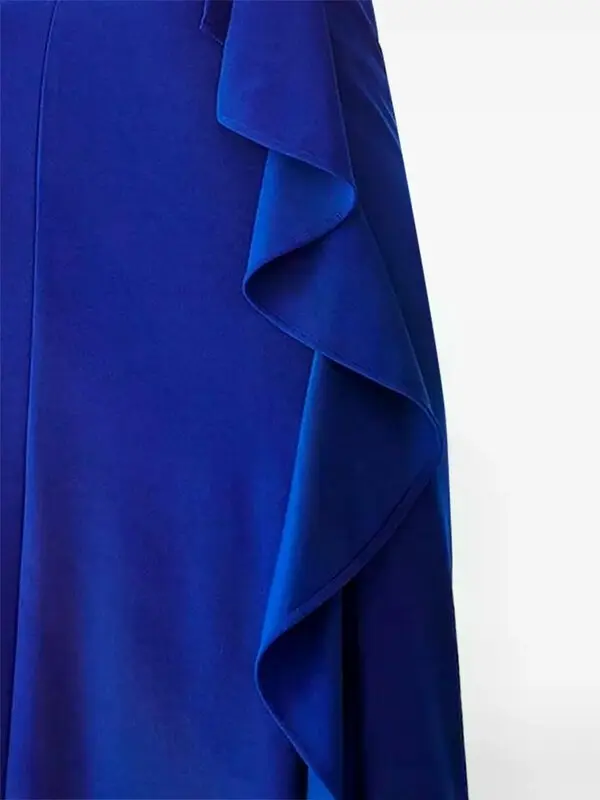 BWLDR One-shoulder Ruffled Maxi Dress - Blue