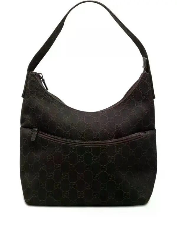 Gucci 2000-2015 Gg Denim Shoulder Bag - Brown