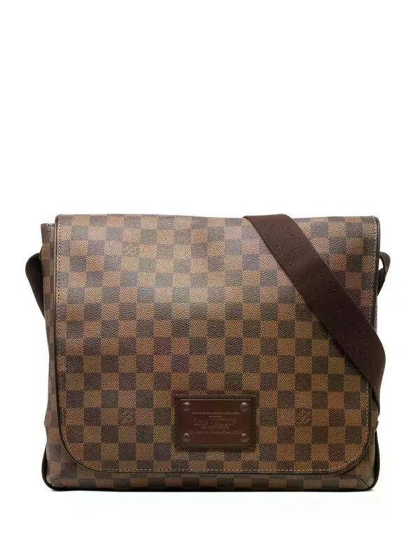 LOUIS VUITTON 2010 Damier Ebene Brooklyn Mm Crossbody Bag - Brown