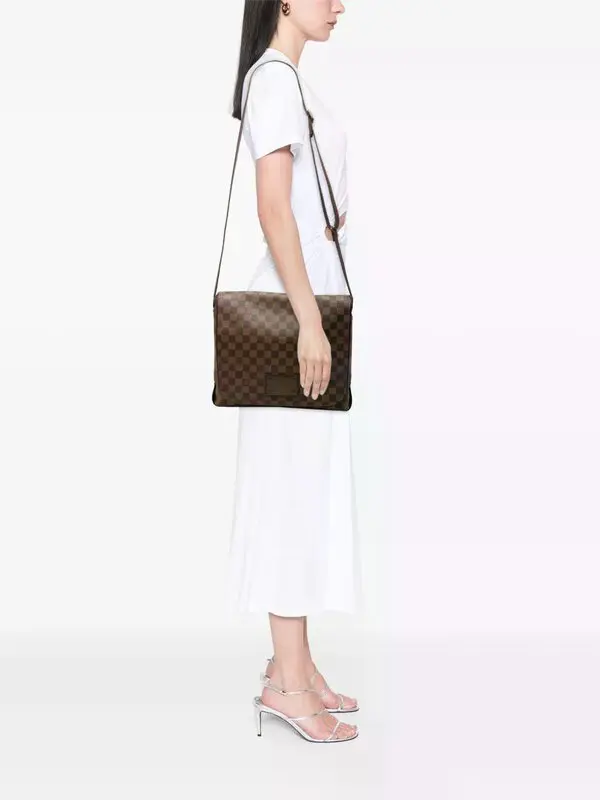 LOUIS VUITTON Damier Ebene Brooklyn Mm Crossbody Bag