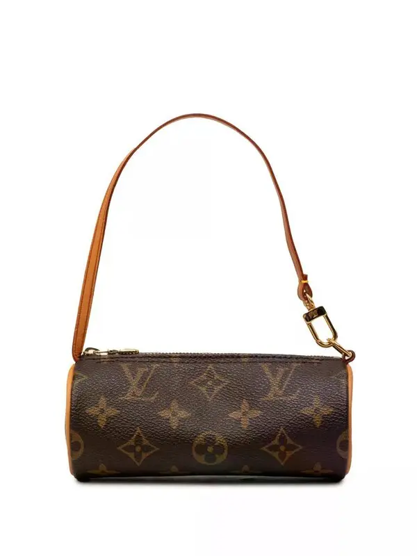 LOUIS VUITTON 1990-2010 Monogram Papillon Pochette Handbag - Brown