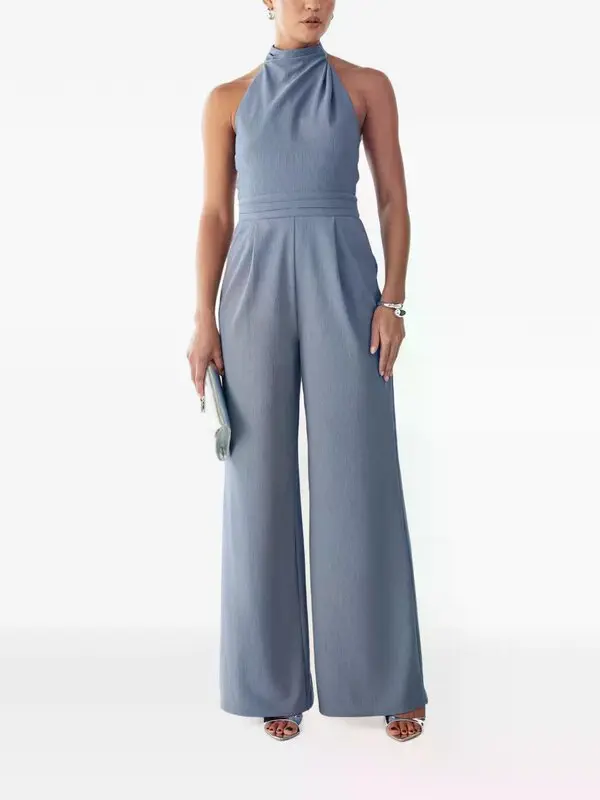 BWLDR Halterneck Jumpsuit - Blue