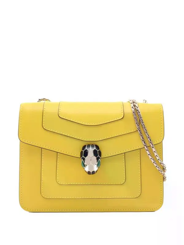 BVLGARI 2012-2020 Small Leather Serpenti Forever Crossbody Bag - Yellow