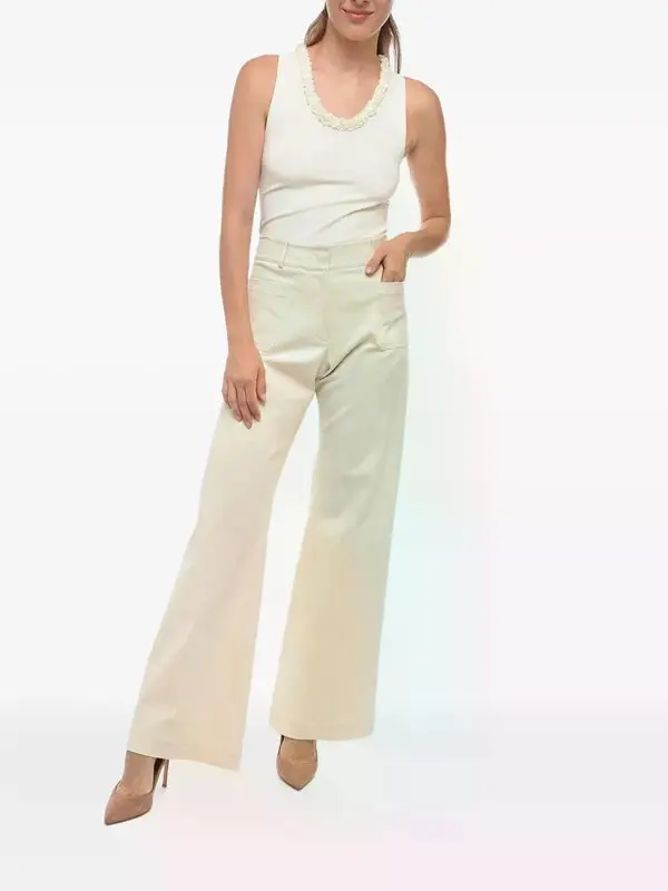 QL2 QUELLEDUE Patch Pocket Wide Leg Trousers