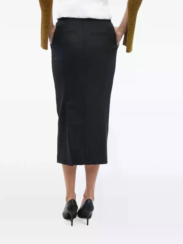 ANOUKI Pencil Midi Skirt With Rear Slit