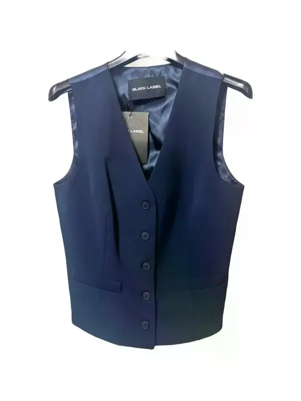 Black Label Button-fastening Waistcoat - Blue