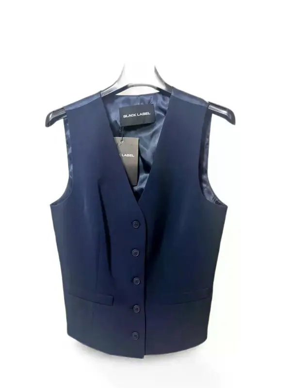 Black Label Button-fastening Waistcoat