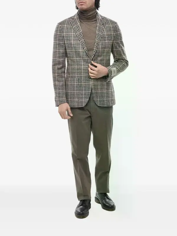 Corneliani Gingham-check Single-breasted Jacket