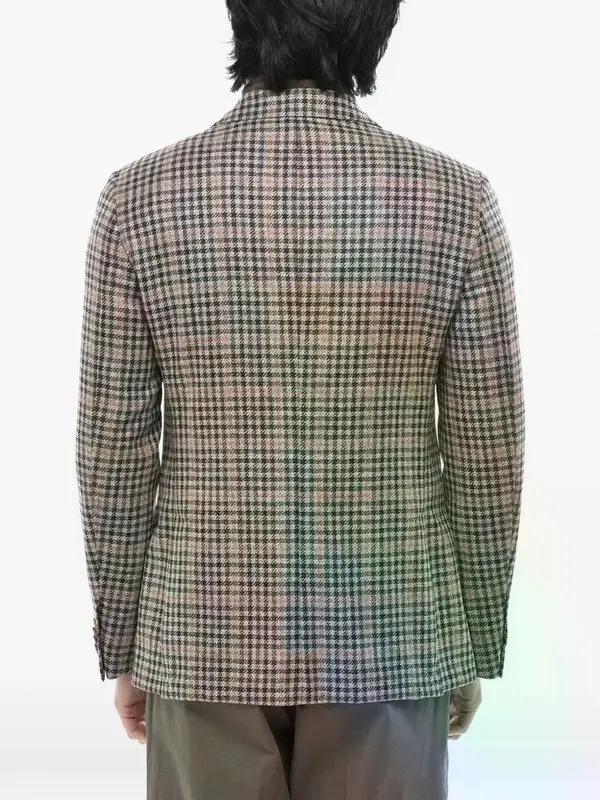 Corneliani Gingham-check Single-breasted Jacket