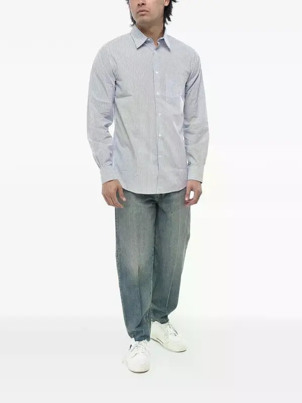 PAOLO PECORA Striped Breast-pocket Shirt