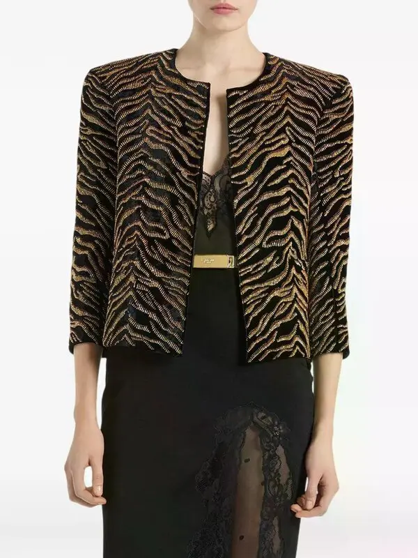 Balmain Velvet Tiger Embroidery Jacket