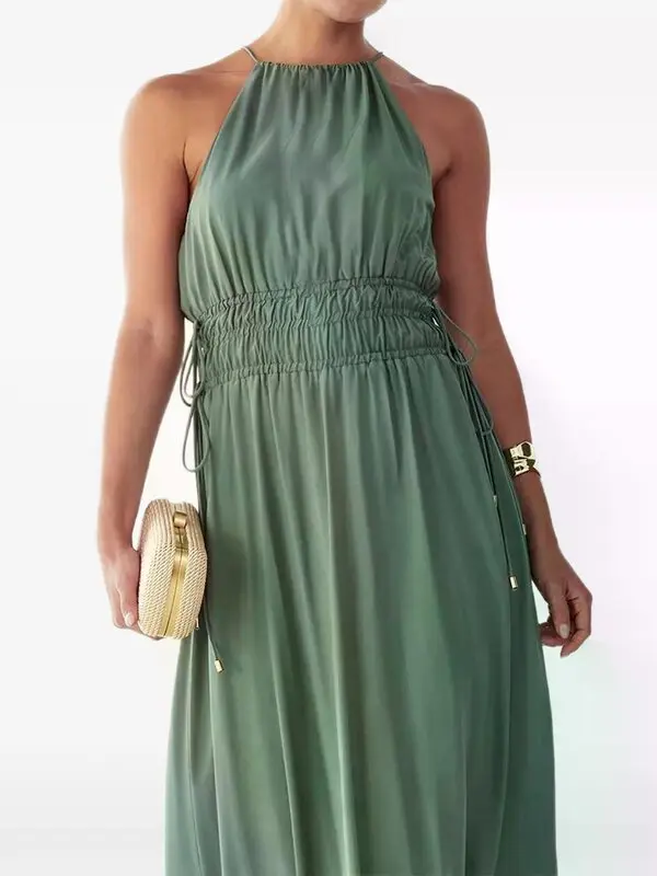 ST MRLO Halterneck Maxi Dress - Green