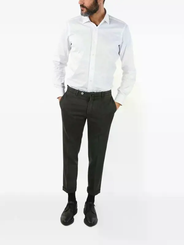 Corneliani Pleated Wool Chino Trousers