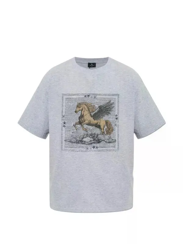 Etro Pegasus-print T-shirt - Grey
