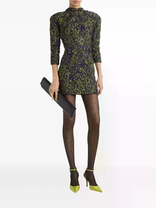 Balmain Cloqué Jacquard Dress - Green