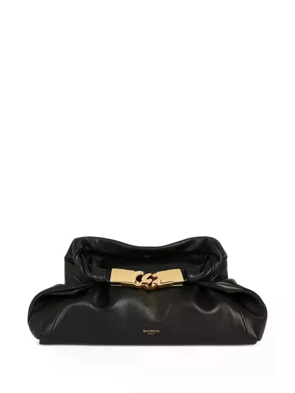 Balmain Dinner At 8 Small Smooth Leather Bag - Black