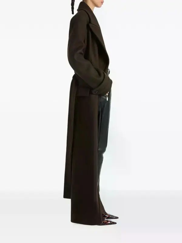 Balmain Belted Wool Cloth Coat