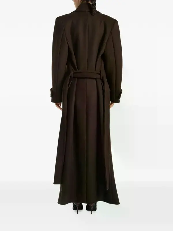 Balmain Belted Wool Cloth Coat