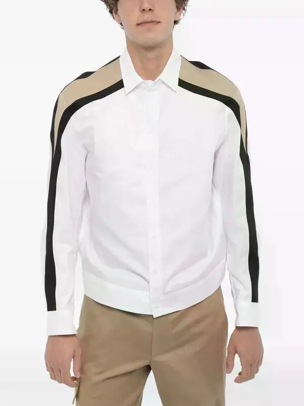 Neil Barrett Modernist Contrast-stripe Shirt - White