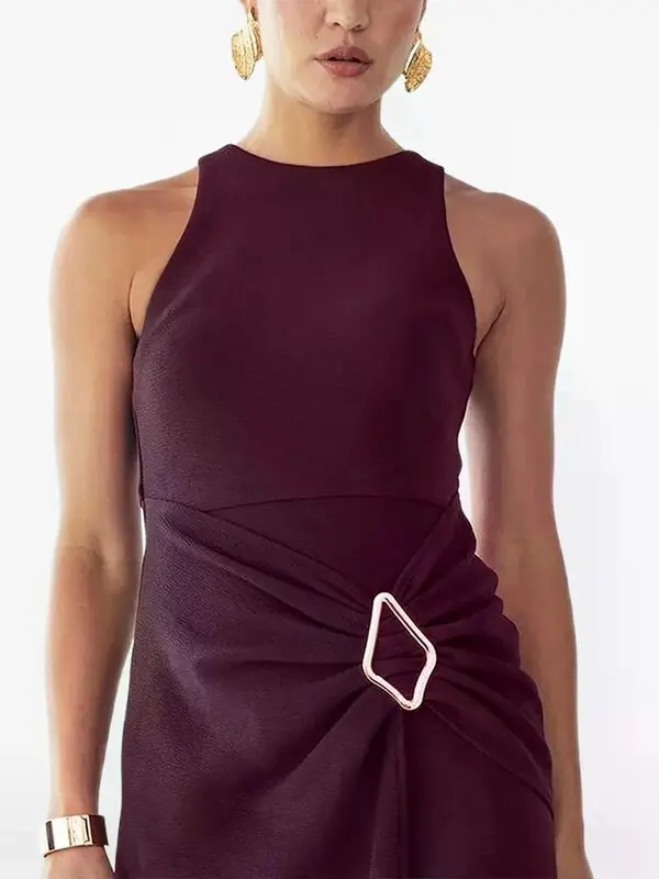 BWLDR Soraye Buckle-detail Midi Dress - Red
