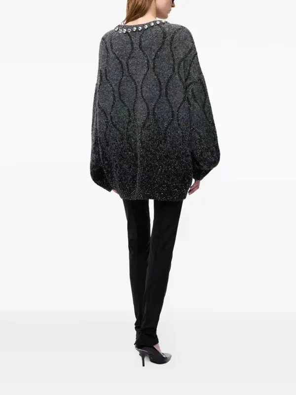 Pinko Crystal-embellished Sequin-patterned Sweater