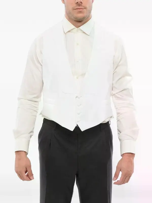Corneliani Mantua Cotton Waistcoat - White