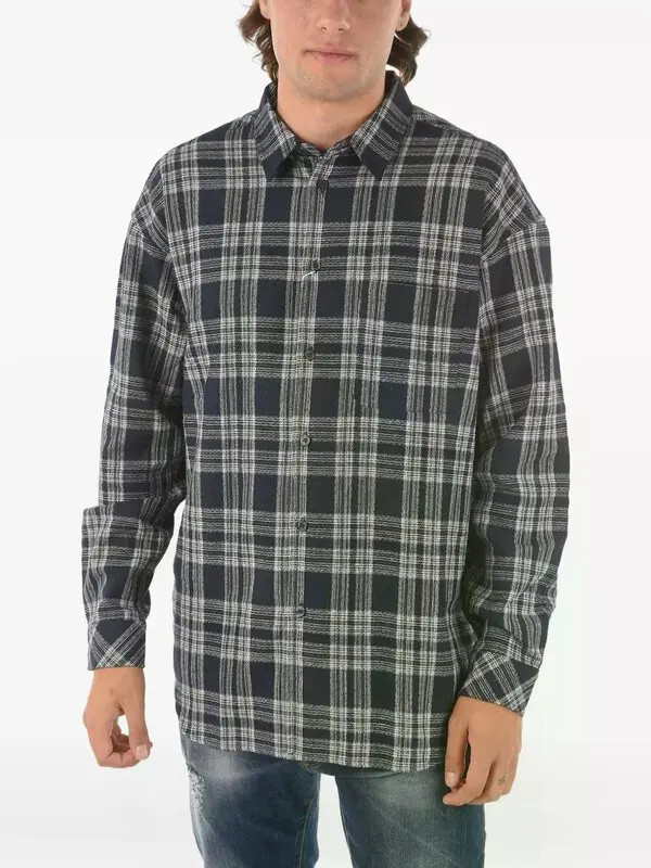 SAMSOE SAMSOE Checked Italian-collar Shirt
