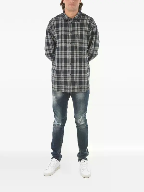 SAMSOE SAMSOE Checked Italian-collar Shirt