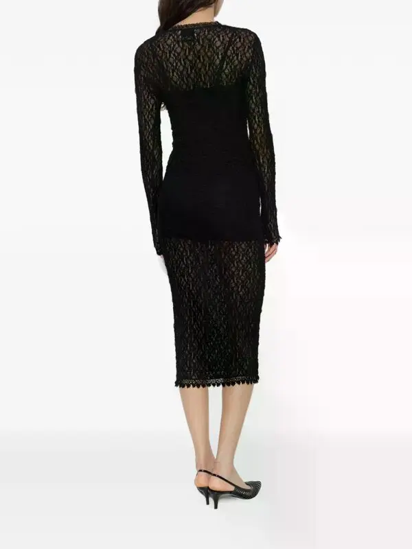 Isabel Marant Étoile Belsane Lace-knit Midi Dress - Black