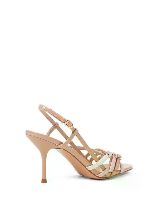 TWINSET Strappy Slingback Sandals With Buckle Detail - Neutrals