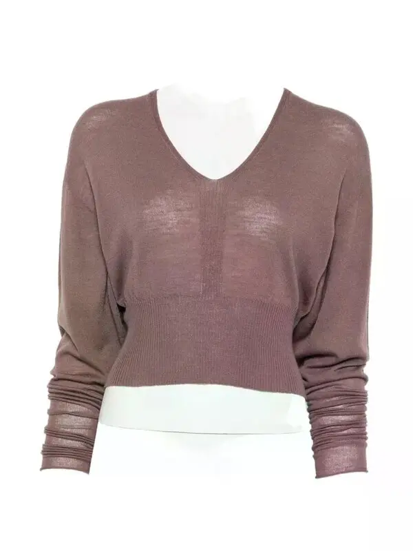 Rick Owens V-neck Cropped Sweater