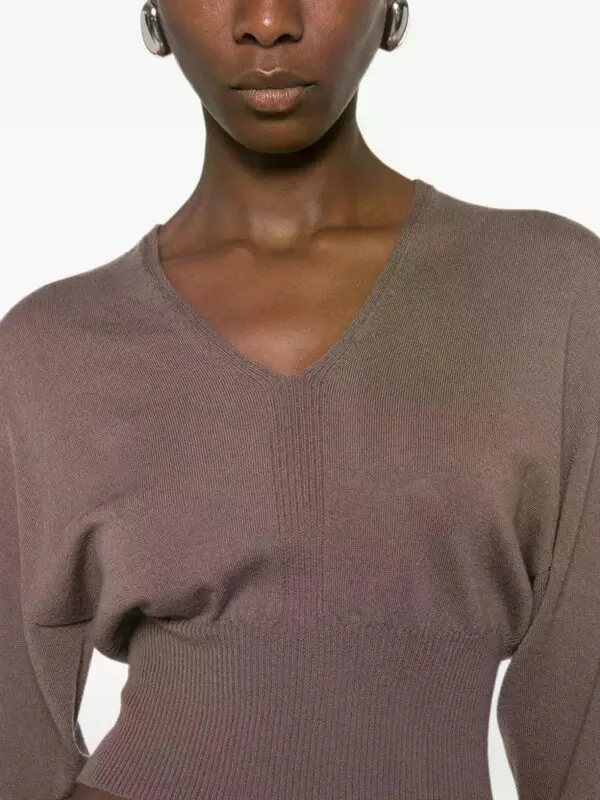Rick Owens V-neck Cropped Sweater