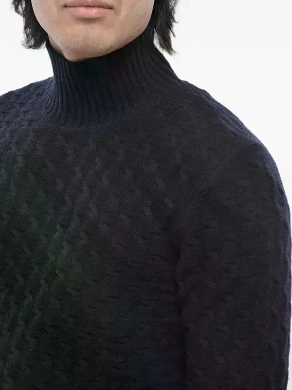 PAOLO PECORA Cable-knit Turtleneck Sweater