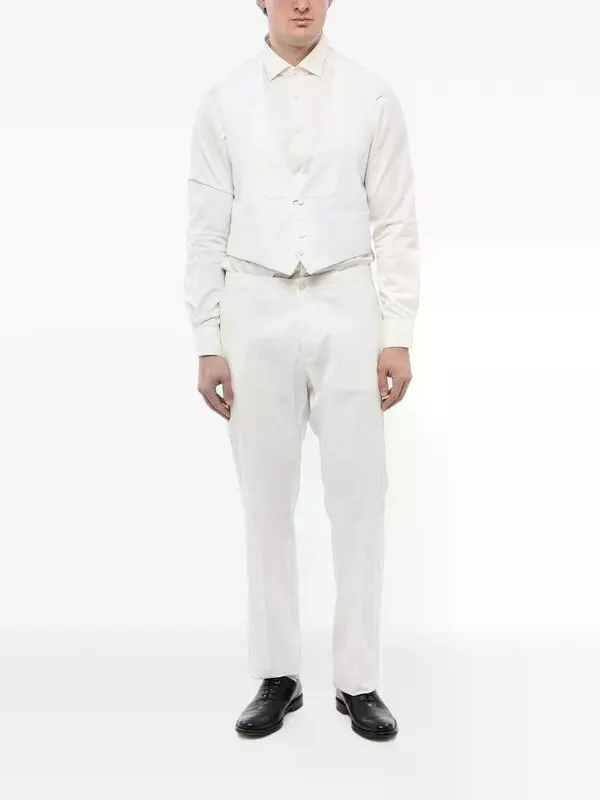 Corneliani Martingale-back Single-breasted Waistcoat - White