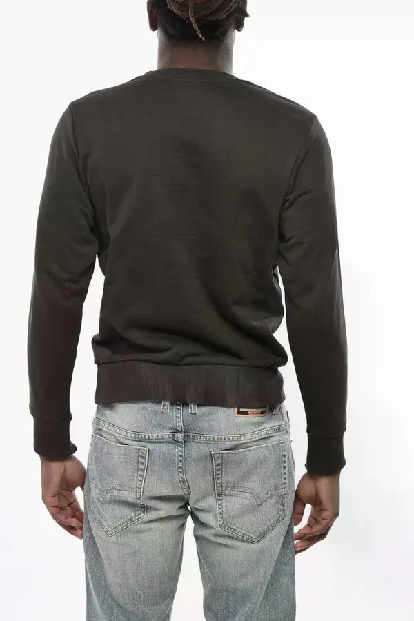 DIESEL® S-girk-cuty Logo-print Panelled Sweatshirt