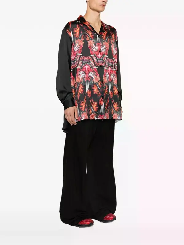 Y3 Graphic-print Button-down Shirt