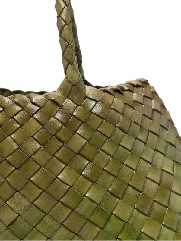 Dragon Diffusion Small Santa Croce Woven Leather Tote Bag